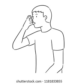 Continuous Line Drawing Man Holding Mobile: เวกเตอร์สต็อก (ปลอดค่า ...