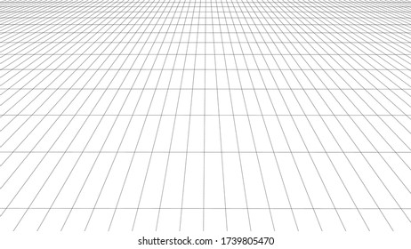 Vector Perspective Grid Detailed Lines Forming Stock Vector (Royalty ...