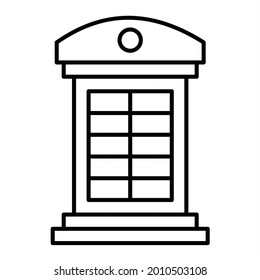 Vector Phone Booth Outline Icon Design Stock Vector (Royalty Free ...