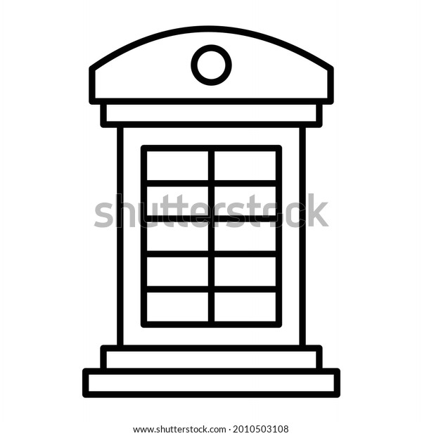 Vector Phone Booth Outline Icon Design Stock Vector (Royalty Free ...