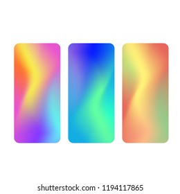 Vector Phone Gradient Wallpaper Holographic Wallpaper Stock Vector ...
