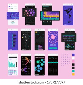 Vector Phone Ui Kit Infographics Charts Stock Vector (Royalty Free ...