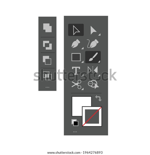 Vector Photo Manipulation Tool Icons 스톡 벡터(로열티 프리) 1964276893
