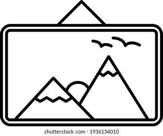 Vector Photo Outline Icon Design Stock Vector (Royalty Free) 1936134010 ...
