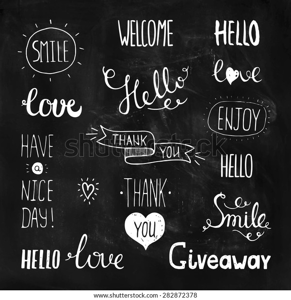 Vector Photo Overlays Hand Drawn Lettering Stock Vector (Royalty Free ...