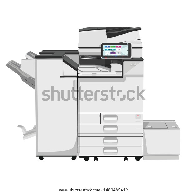 Vector Photocopier Printer Vector Illustration Printing Stock Vector ...