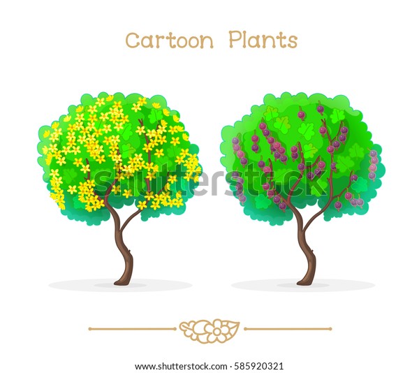 Vector Pic Series Cartoon Plants Yellow Stock Vector (Royalty Free ...