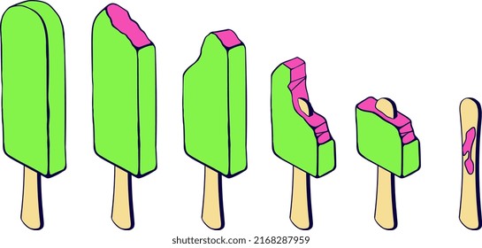 Vector Picture Acid Ice Cream Summer Stock Vector (Royalty Free ...