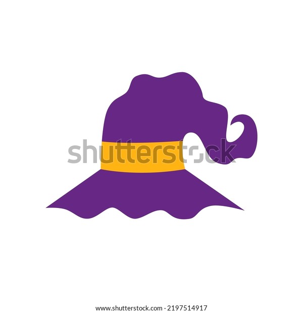 Vector Picture Cartoon Halloween Hat Isolated Stock Vector (Royalty ...