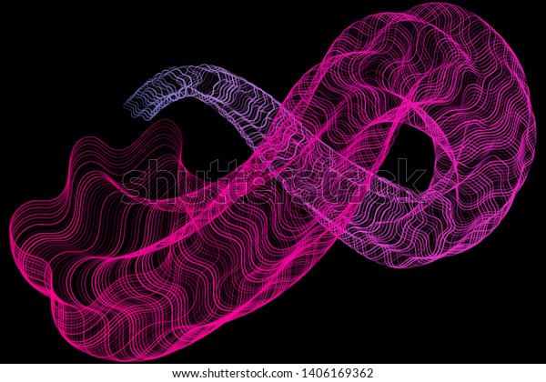 Vector Pink Abstract Flowing Curves On Stock Vector (Royalty Free ...