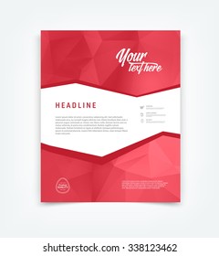 Vector Pink Flyer Design Template Modern Stock Vector (Royalty Free ...