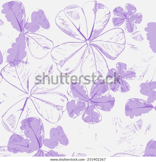 Vector Pink Hand Drawing Floral Background Stock Vector (Royalty Free ...