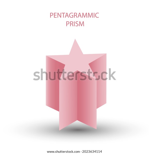 Vector Pink Pentagrammic Prism Gradients Shadow Stock Vector (Royalty ...