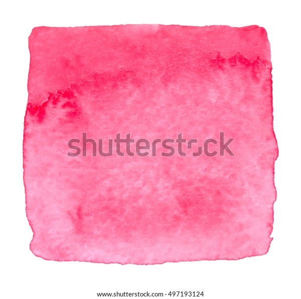 Vector Pink Watercolor Square Stain Isolated Stock Vector (Royalty Free ...