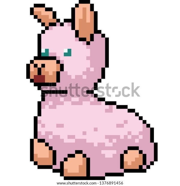 Vector Pixel Art Alpaca Isolated Cartoon Stock Vector (Royalty Free ...