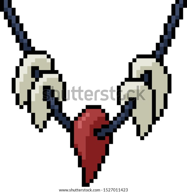 Vector Pixel Art Amulet Isolated Cartoon Stock Vector (Royalty Free ...