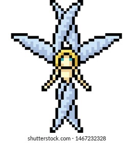 Vector Pixel Art Angel Isolated Cartoon: vector de stock (libre de ...