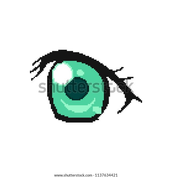 Vector Pixel Art Anime Eye Cartoon Stock Vector (Royalty Free ...