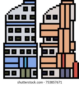 Vector Pixel Art Apartment Isolated Stock Vector (Royalty Free ...