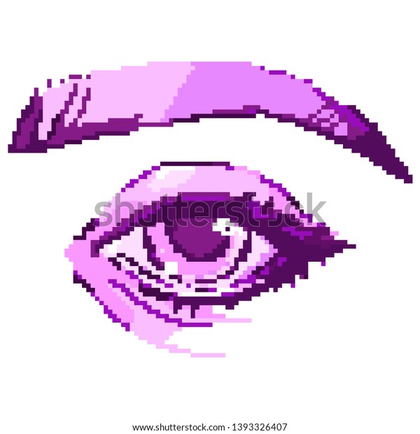 Vector Pixel Art Beautiful Eye Isolated Stock Vector (Royalty Free ...