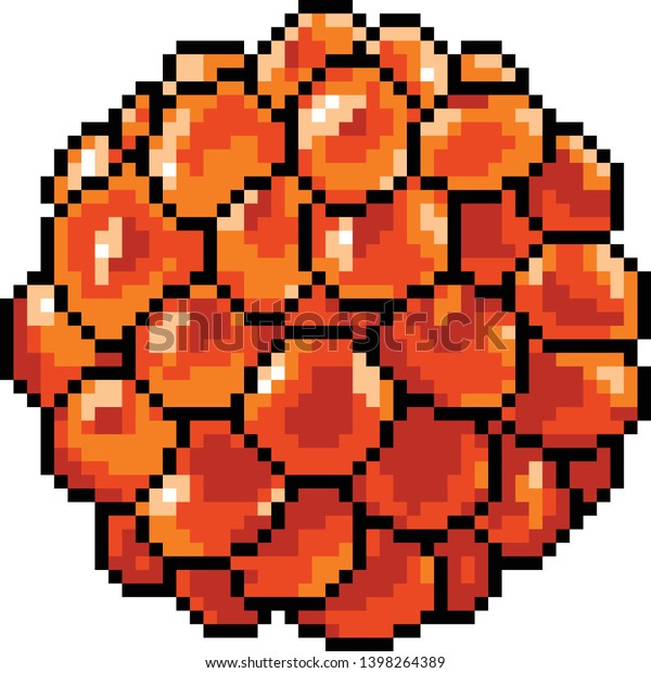 Vector Pixel Art Berry Isolated Cartoon: vector de stock (libre de ...