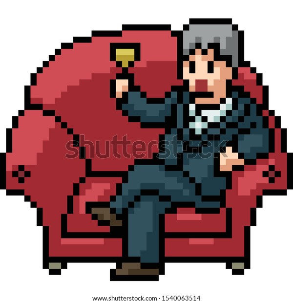 Vector Pixel Art Boss Isolated Cartoon Stock Vector (Royalty Free ...