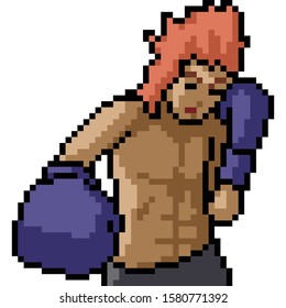 Vector Pixel Art Boxing Isolated Cartoon Stock Vector (Royalty Free ...