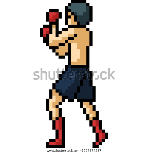 Vector Pixel Art Boxing Stance Isolated Stock Vector (Royalty Free ...