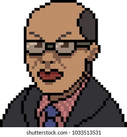 Vector Pixel Art Old Man Isolated Stock Vector (Royalty Free ...