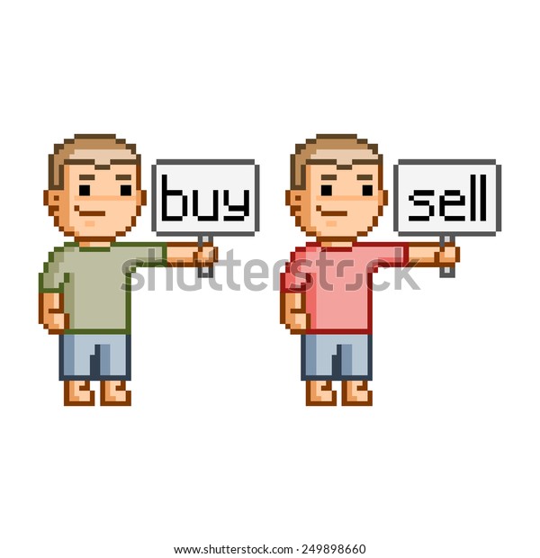 Vector Pixel Art Buy Sell Stock Vector (Royalty Free) 249898660 ...