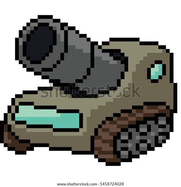 Vector Pixel Art Cannon Toy Isolated: vector de stock (libre de ...