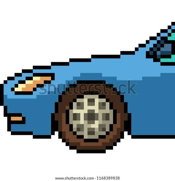 Vector Pixel Art Car Front Isolated Stock Vector (Royalty Free ...