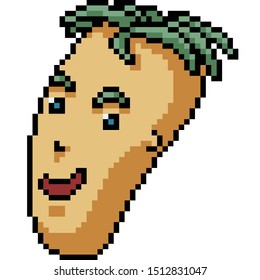 Vektor Stok Vector Pixel Art Fat Girl Isolated (Tanpa Royalti ...