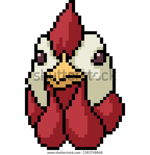 Vector Pixel Art Chicken Isolated Cartoon Stock Vector (Royalty Free ...