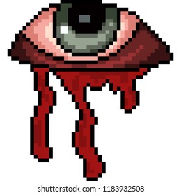 Vector Pixel Art Curse Eye Isolated Stock Vector (Royalty Free) 1183932508