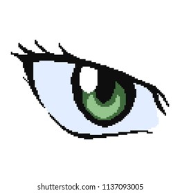 Vector Pixel Art Eye Cartoon: เวกเตอร์สต็อก (ปลอดค่าลิขสิทธิ์ ...