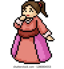 Vector Pixel Art Fat Woman Dress Stock Vector (Royalty Free) 1280004553 ...