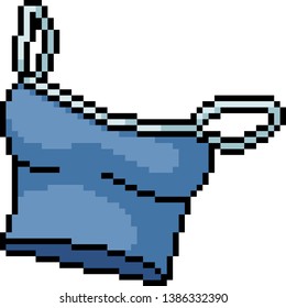 Vector Pixel Art Female Vest Isolated 스톡 벡터(로열티 프리) 1386332390 ...