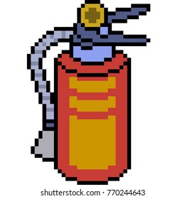 Vektor Stok Vector Pixel Art Fire Hydrant Isolated (Tanpa Royalti ...