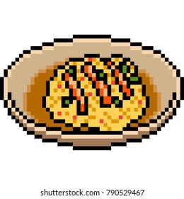 Vector Pixel Art Pasta Isolated Cartoon Stock Vector (Royalty Free ...