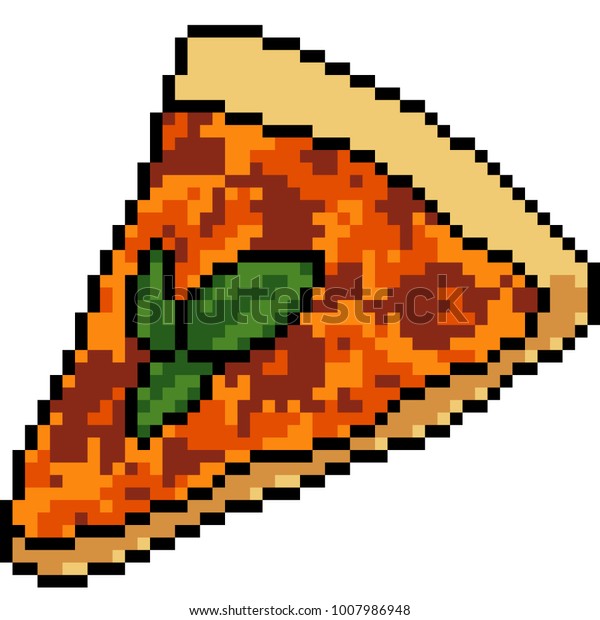 Vector Pixel Art Food Pizza Isolated Stock Vector (Royalty Free ...