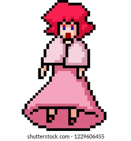 Vector Pixel Art Girl Doll Isolated Stock Vector (Royalty Free ...