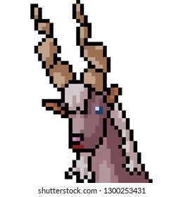 Vector Pixel Art Goat Head Isolated 스톡 벡터(로열티 프리) 1300253431 | Shutterstock