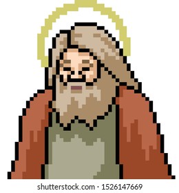 Vector Pixel Art God Isolated Cartoon Stock Vector (Royalty Free ...