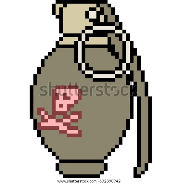 Vector Pixel Art Grenade Isolate Stock Vector (Royalty Free) 692890942 ...