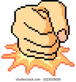 Vector Pixel Art Hand Gesture Fist 스톡 벡터(로열티 프리) 1023018058 | Shutterstock