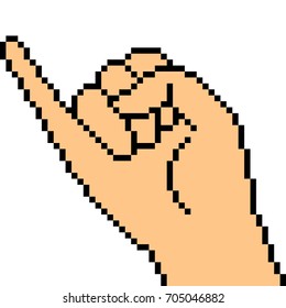 Vector Pixel Art Hand Sign Peace 库存矢量图（免版税）705046882 | Shutterstock