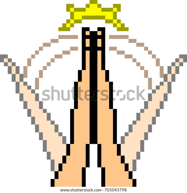 Vector Pixel Art Hand Sign Clap Stock Vector (Royalty Free) 705043798 ...
