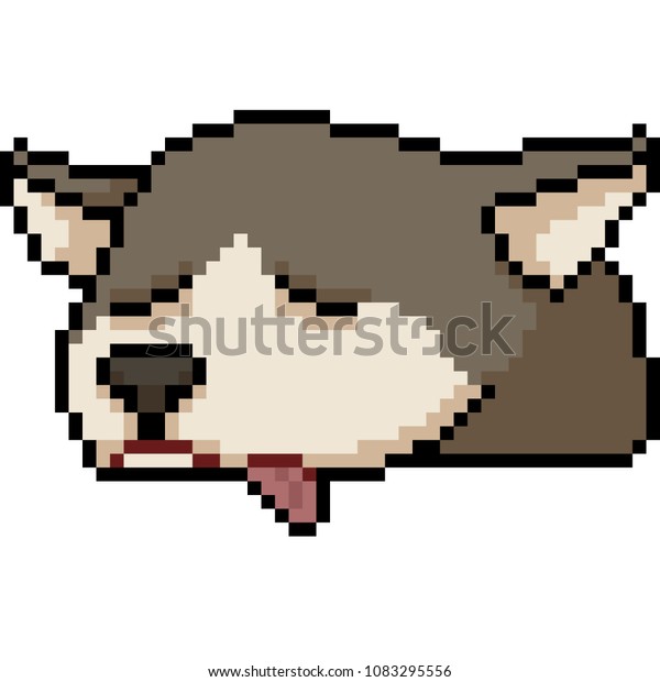 Vector Pixel Art Husky Face Expression: เวกเตอร์สต็อก (ปลอดค่าลิขสิทธิ์ ...