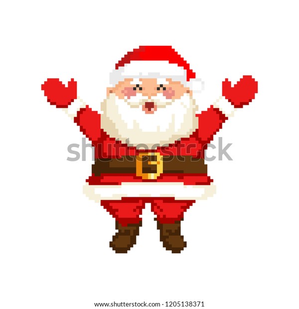 Vector Pixel Art Illustration Happy Smiling Stock Vector (Royalty Free ...